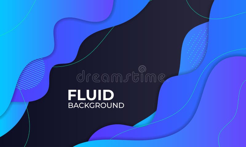 Blue Fluid Background Element Illustration Stock Vector - Illustration ...