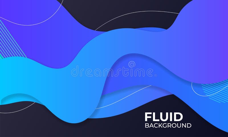 Blue Fluid Background Element Illustration Stock Vector - Illustration ...
