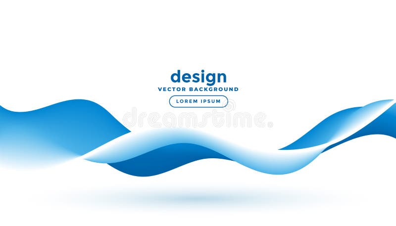 Blue Fluid Motion Flowing Wave Background Design Stock Vector ...