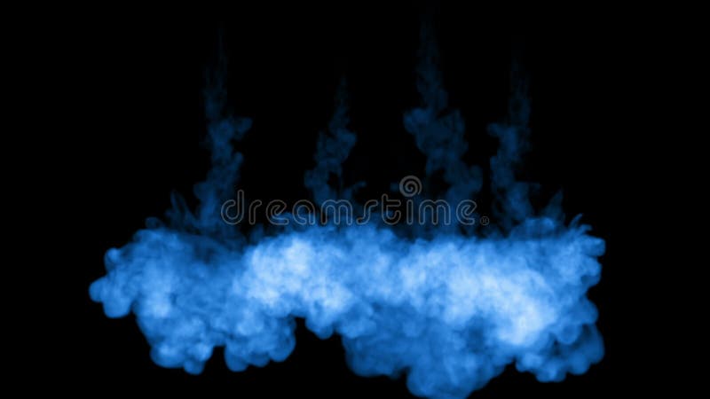Blue Fluorescent Ink on a Black Background Dissolves in Water ...