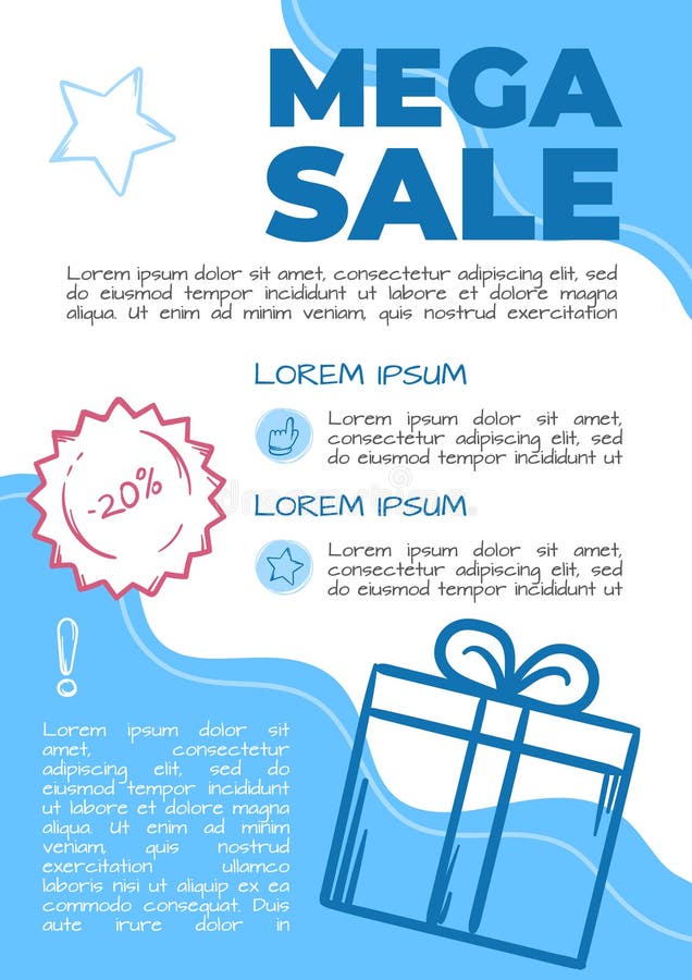 Blue Flyer, Advertisement, Banner Template Design. Vector Editable ...