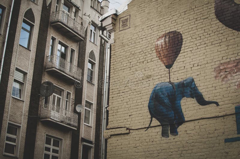 Blue Flying elephant editorial stock image. Image of blue - 270655934