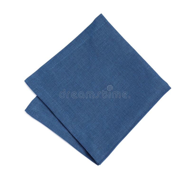 Folded Fabric Napkins for Table Setting Isolated on White Stock Photo ...