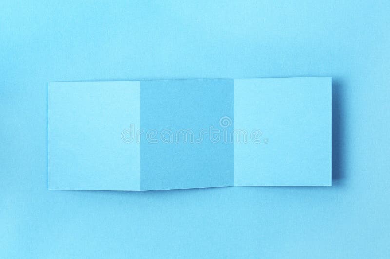 Blue folded paper stock photo. Image of squares, advertisement - 167074002