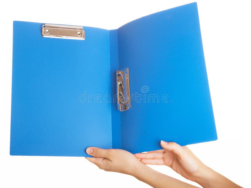 Blue folder stock image. Image of cropped, folder, worker - 10395249