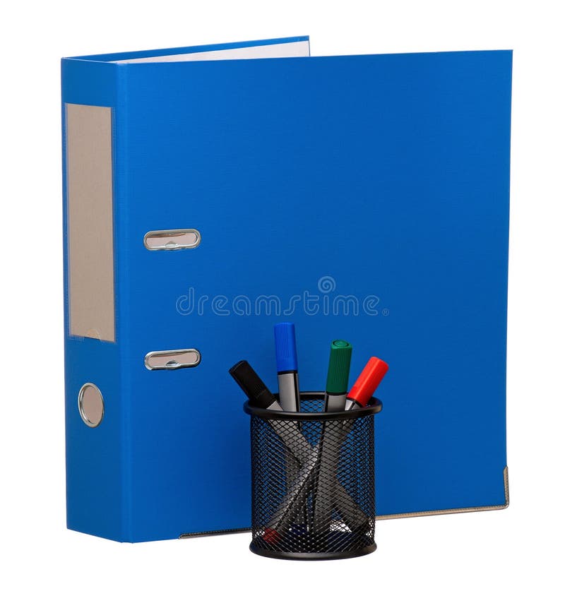 Blue folder stock photo. Image of marker, dossier, book - 29154534
