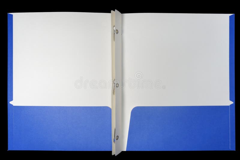 Blue School Folder on Black Background Stock Photo - Image of year ...