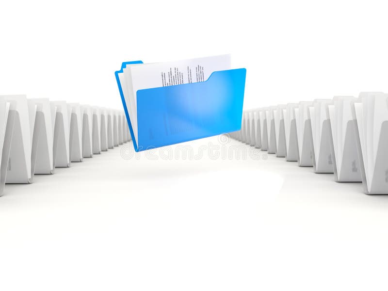 Blue archive cabinet icon stock illustration. Illustration of document ...