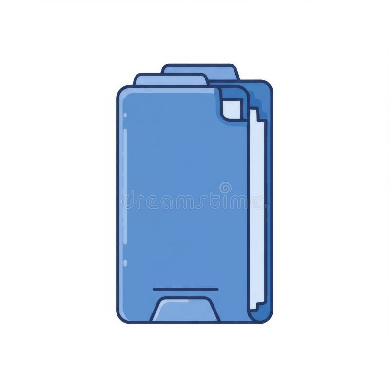 Blue Folders Icon Illustration Stock Illustration - Illustration of ...