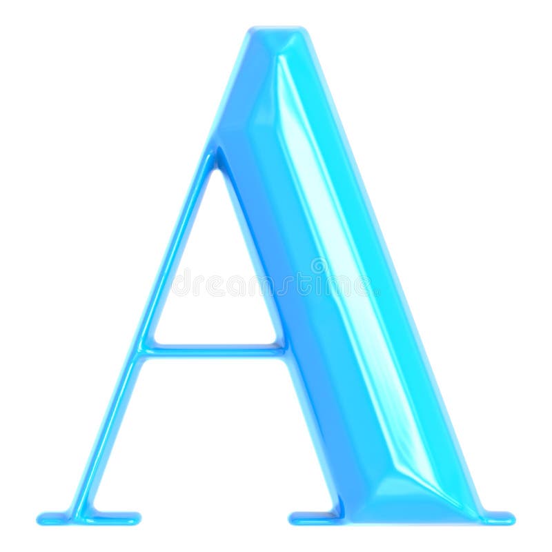 A Blue Font 3D with White Background Stock Illustration - Illustration ...