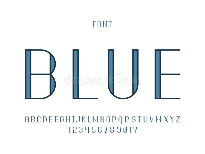 Blue font. Vector alphabet stock vector. Illustration of text - 131585183