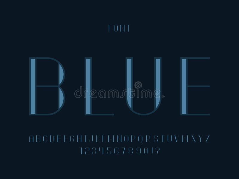 Blue font. Vector alphabet stock vector. Illustration of text - 131585183