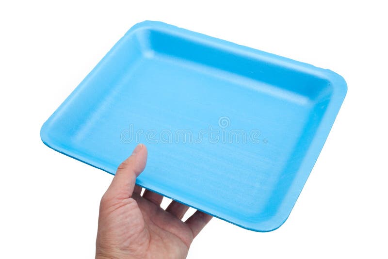 Blue food tray stock photo. Image of packaging, single - 35283452