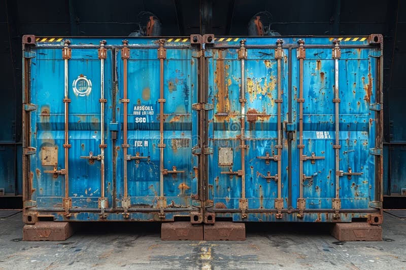 Industrial Wooden Box on Ground Container for Equipment Storage and ...