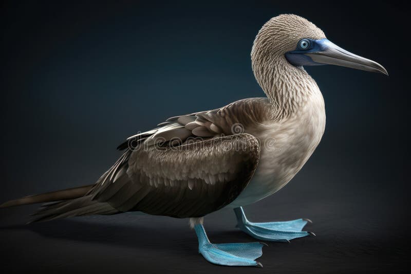 Blue-footed Booby, Distinctive Bright Blue Feet Stock Illustration ...