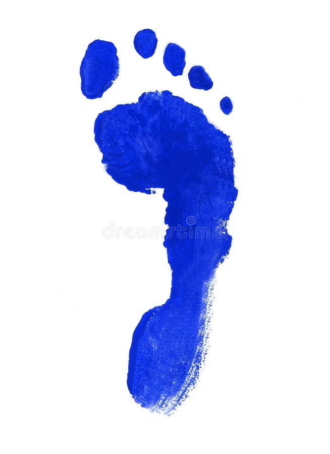 Blue Footprint stock photo. Image of kindergarten, isolated - 139896