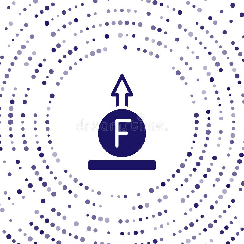 Blue Force of Physic Formula Calculation Icon Isolated on White ...