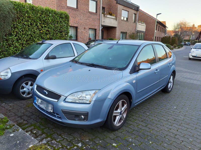 Blue Ford Focus MK2 Car from 2005 Parked in the Street Editorial Stock ...