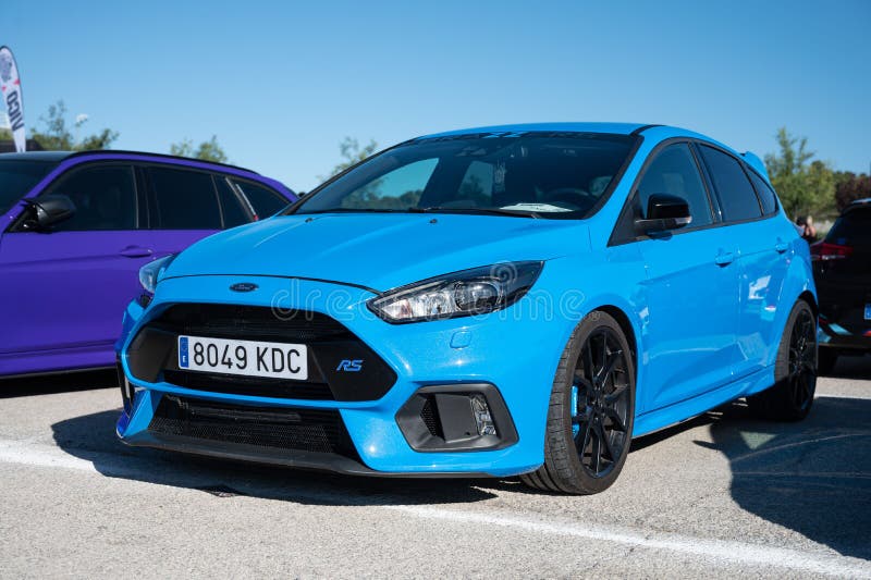Blue Ford Focus Rs3 Parked on the Side of a Road Editorial Image ...