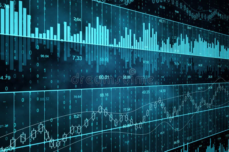 Blue forex chart wallpaper stock photo. Image of growth - 142257990