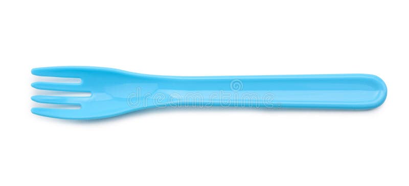 Blue Fork on White Background Stock Photo - Image of environment ...