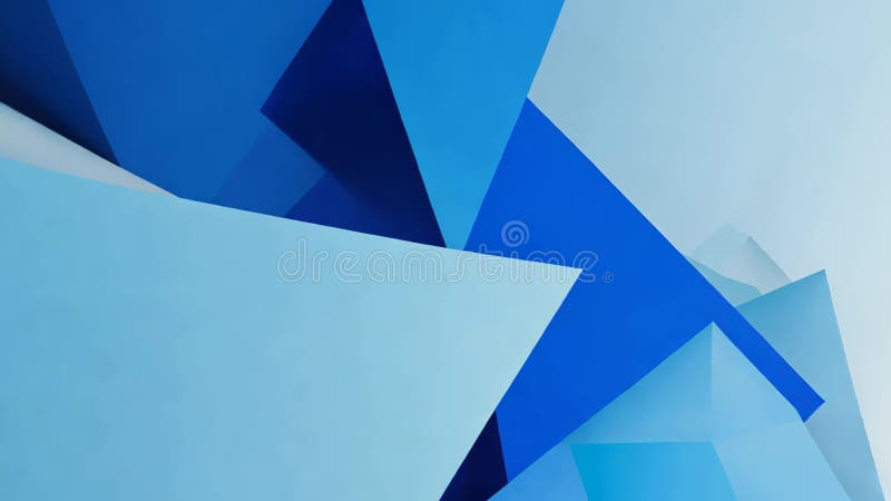 Blue Forms Composition, Moving Softly Corners, Abstract Background with ...