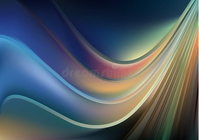 Blue Fractal Art Beautiful Background Vector Illustration Design Stock ...