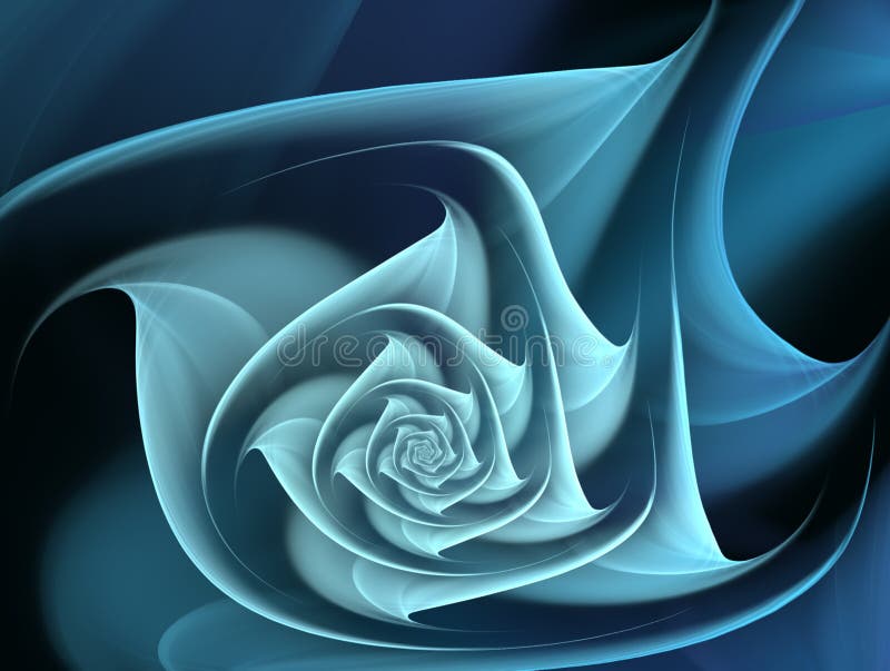 Blue Fractal Flower Stock Illustration Illustration Of Dark 103741081