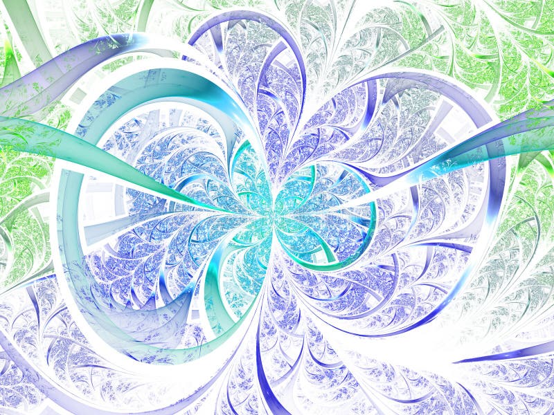 Blue Fractal Flower Or Butterfly Stock Illustration Illustration Of