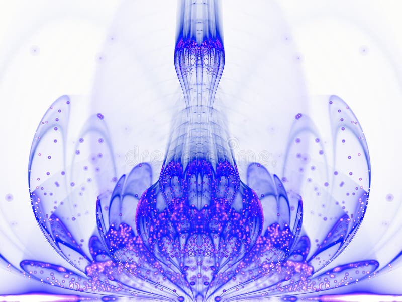 Blue Fractal Flower Stock Illustration Illustration Of Decorative