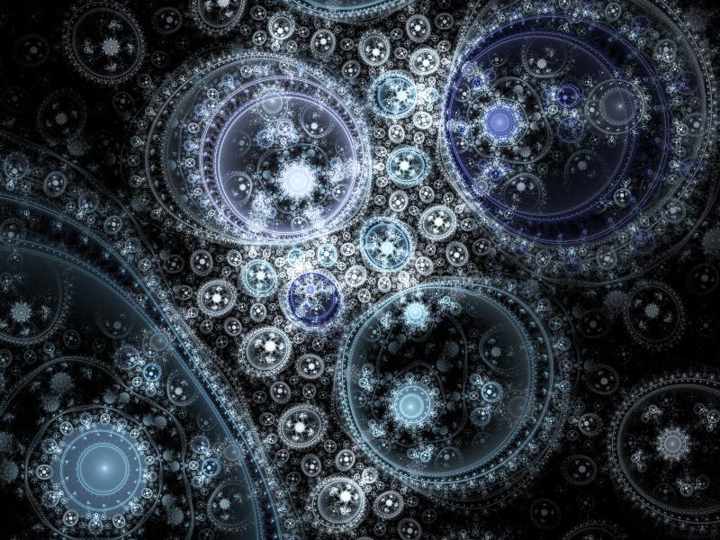 Blue fractal machine stock illustration. Illustration of elegant ...