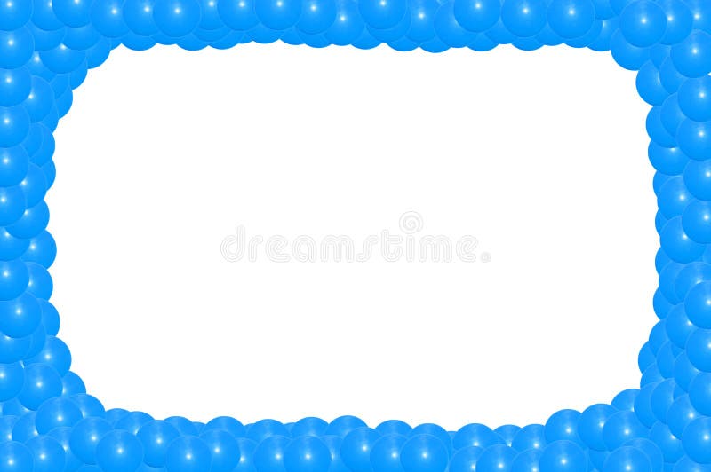 Blue frame from balls stock illustration. Illustration of bright - 78093418