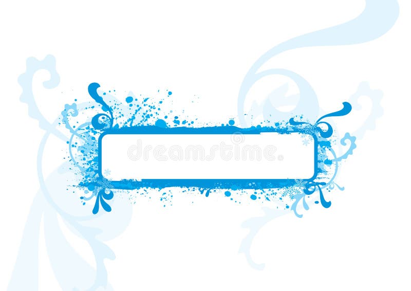 Blue frame, design element stock vector. Illustration of pattern - 3352674