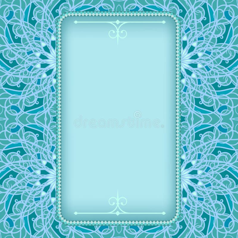 Frame with Colorful Swirls and Waves. Stock Vector - Illustration of ...