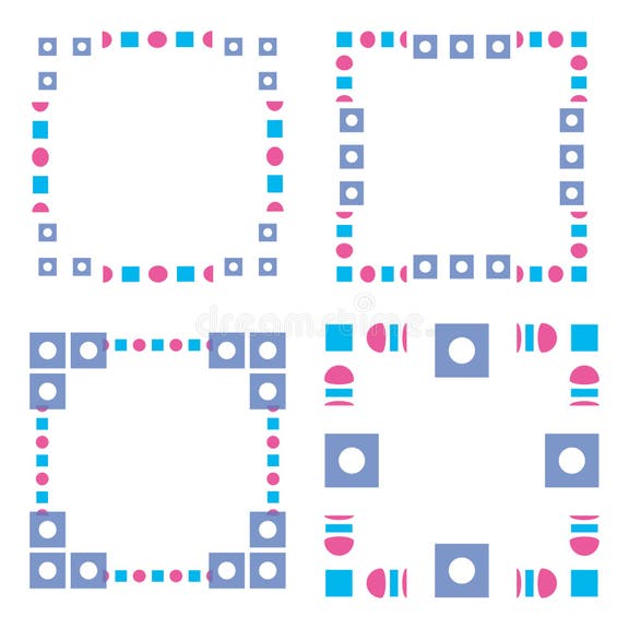 Blue Frame Icon. Cool Border Symbol. Checker Pattern Detail. Vector ...