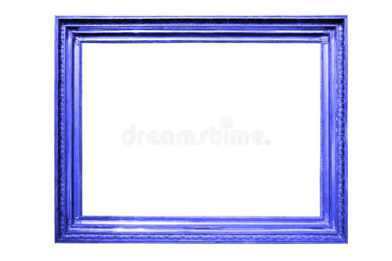 Beautiful Blue Frame Isolated on White Background Stock Image - Image ...