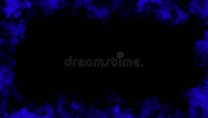 Blue Frame Smoke Misty Texture Effect for Film , Text or Space . Border ...