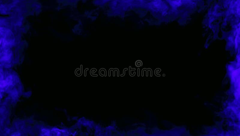 Blue Frame Smoke Misty Texture Effect for Film , Text or Space . Border ...