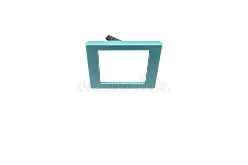 Blue Frame on White Background. Empty Frame. Stock Photo - Image of ...