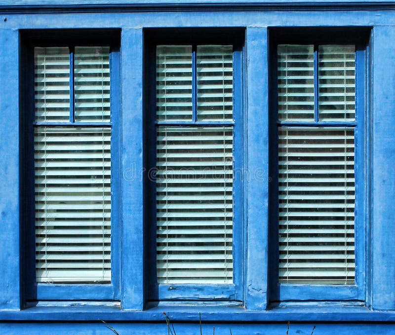 Blue Framed Window stock photo. Image of blue, home, wooden - 48132522