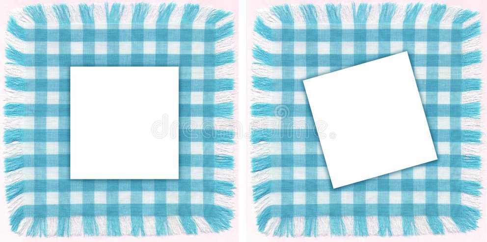 Cute Light Blue Frames of Checkered Fabric, Good for Baby Projects ...