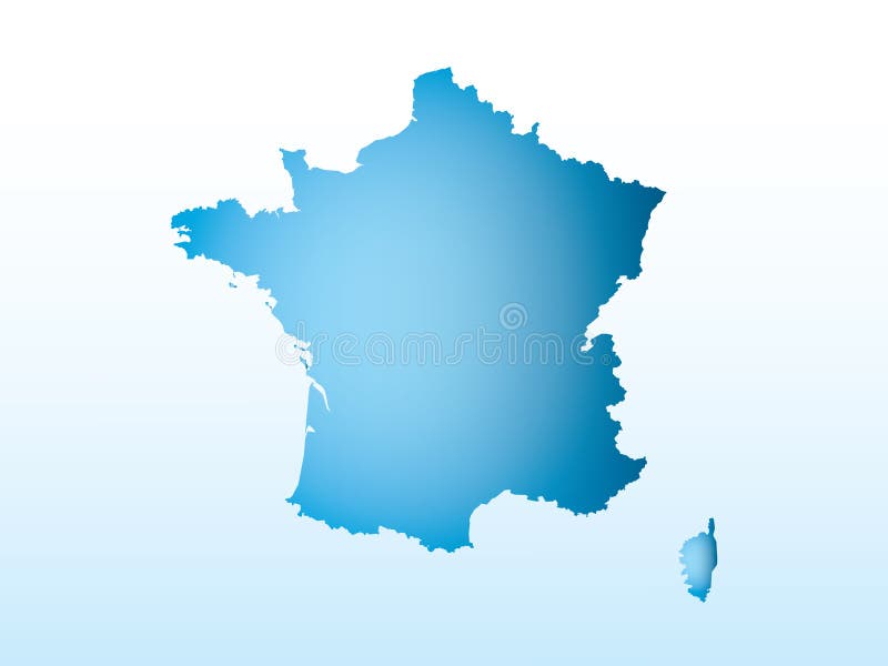 Blue France map stock vector. Illustration of shadow - 238058062