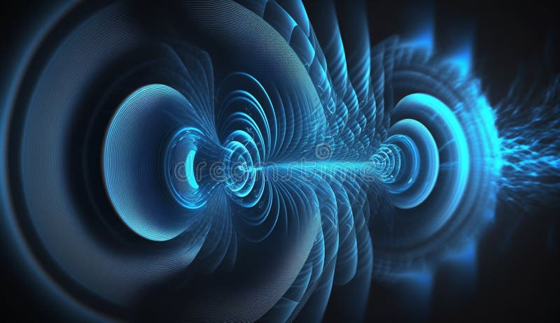 Blue Frequencies: an Abstract Exploration of Sound and Light Stock ...