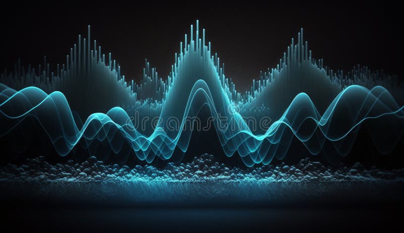 Blue Frequencies: an Abstract Exploration of Sound and Light Stock ...