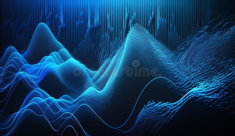 Blue Frequencies: an Abstract Exploration of Sound and Light Stock ...