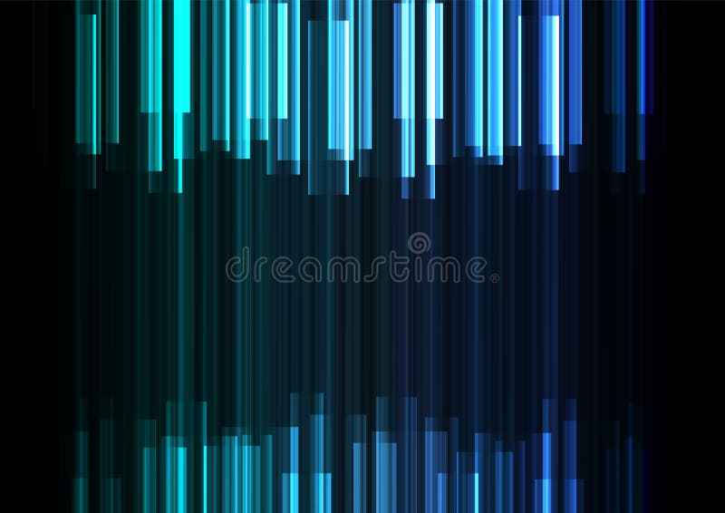 Blue Frequency Bar Overlap in Dark Background Stock Vector ...