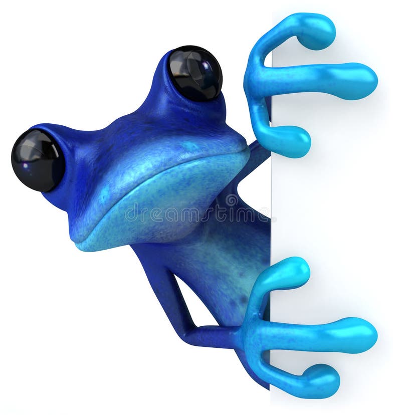 Blue frog stock illustration. Illustration of aqua, amphibian - 19957718