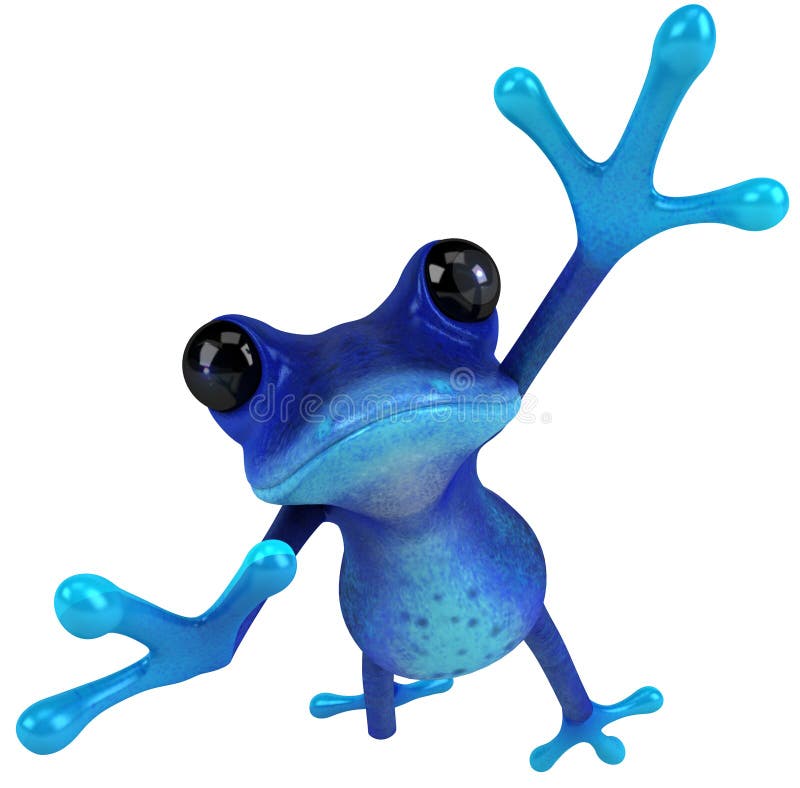 Blue frog stock illustration. Illustration of environment - 19985842