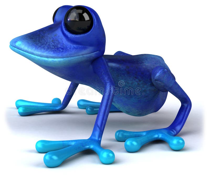 Blue frog stock illustration. Illustration of aqua, amazonian - 20375178