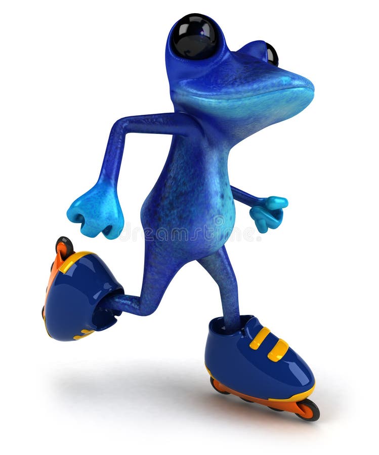 Blue frog stock illustration. Illustration of jump, amazonian - 19985823